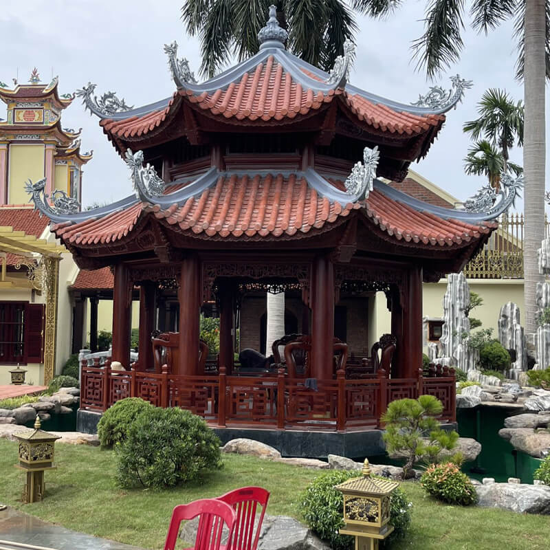 Chòi gỗ lục giác